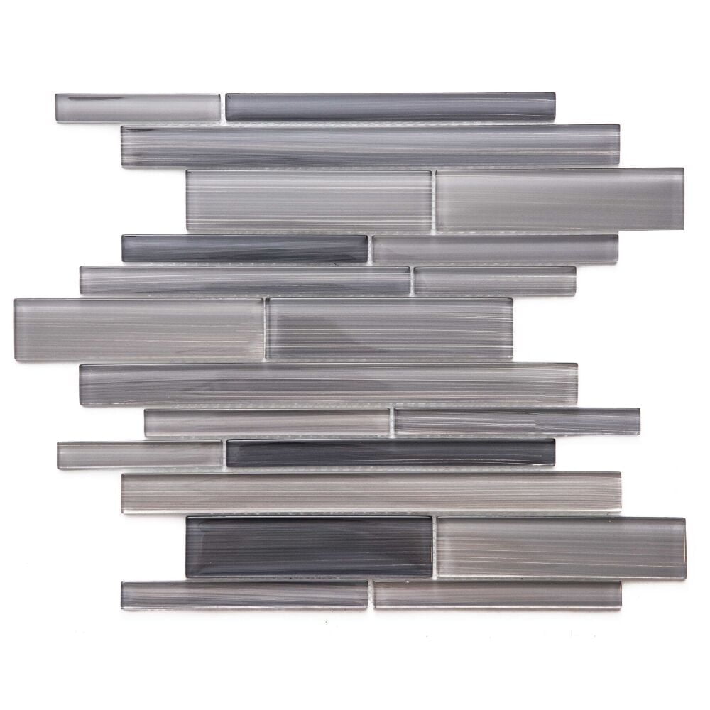 The Tile Life Rebel Brick 1x6 Taupe Glass Linear Backsplash Wall Tile ...