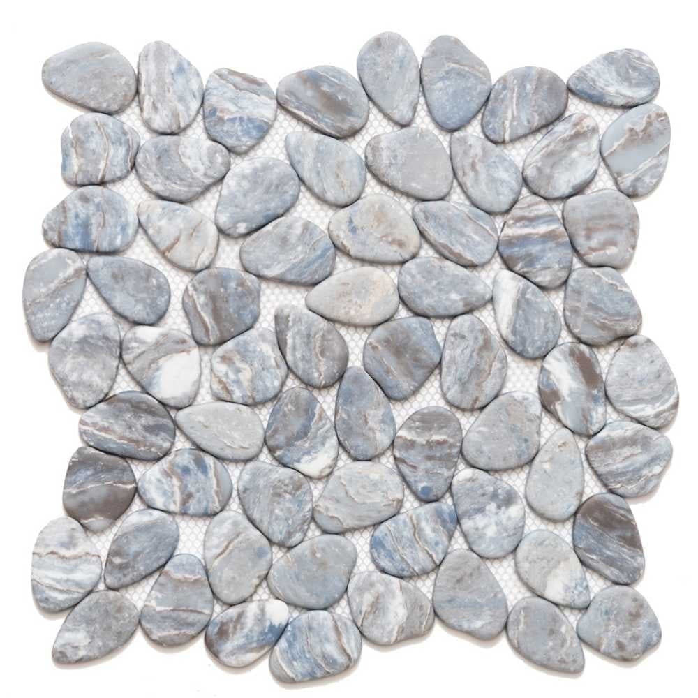 The Tile Life Recycled Cenote Pebble Ocean 13x13 Glass Floor and Wall ...