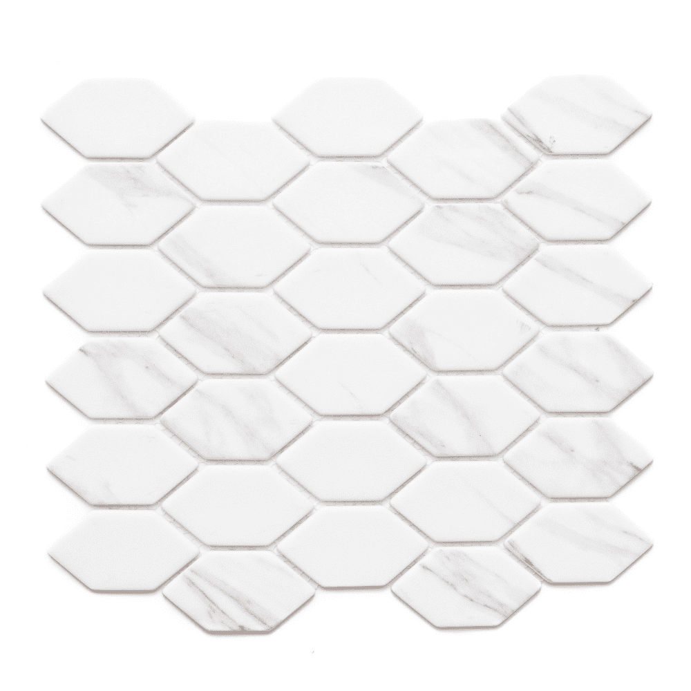 The Tile Life Recycled Serenity 11" x 12" Carrara Matte Glass Mosaic ...