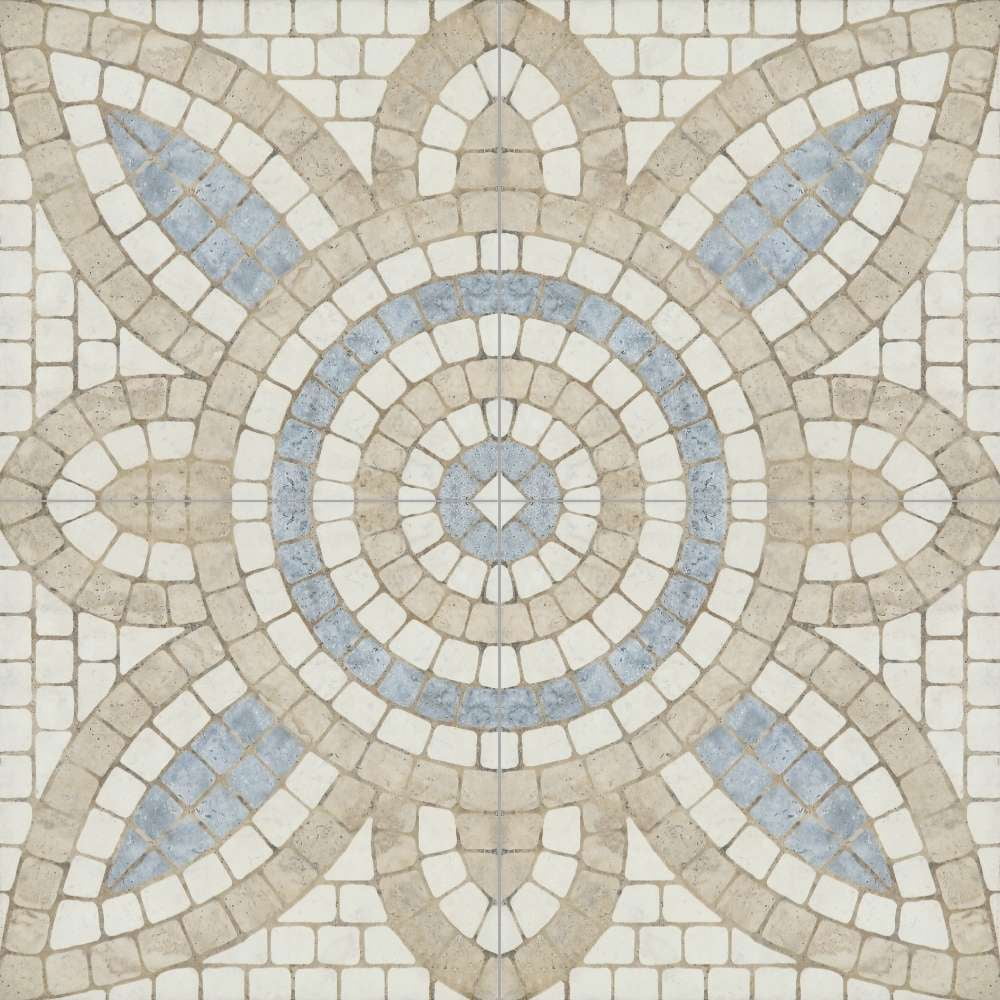 The Tile Life Roman Road Malta Porcelain Floor and Wall Tile, 8" x 8 ...