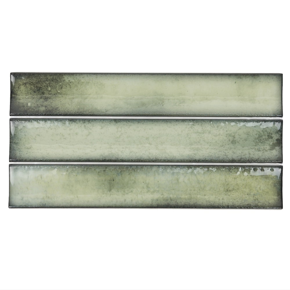 The Tile Life Sakura Fluted Salvia Porcelain Wall Tile, 4.5" x 4.5 ...