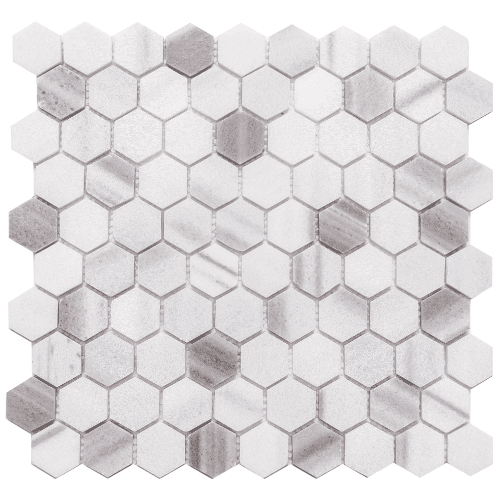 The Tile Life Santorini Honeycomb Marmara 1x1 Marble Mosaic Floor and ...