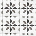 The Tile Life Snowflakes Gris 8.7" x 8.7" Porcelain Patterned Floor and ...