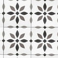 The Tile Life Snowflakes Gris 8.7" x 8.7" Porcelain Patterned Floor and ...