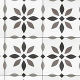 The Tile Life Snowflakes Gris 8.7" x 8.7" Porcelain Patterned Floor and ...