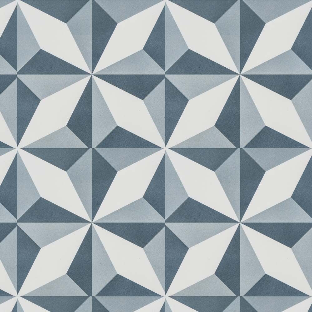 The Tile Life Stars Marino Porcelain Encaustic Tile - 10 x 10 in ...