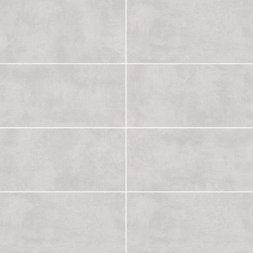 The Tile Life Studio Blanco 12" x 24" Porcelain Concrete Look Floor and ...