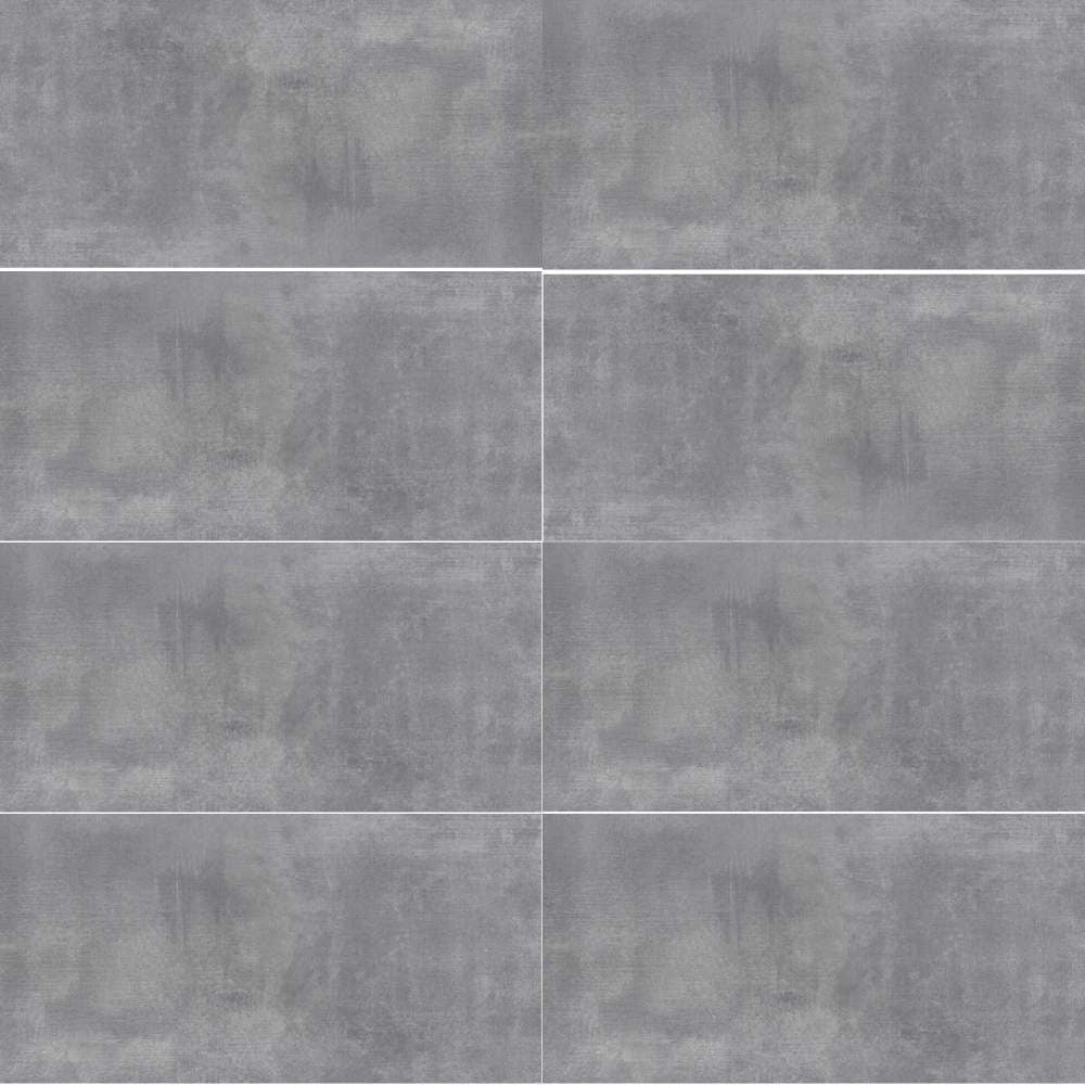 The Tile Life Studio Gris 12" x 24" Porcelain Concrete Look Floor and ...