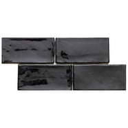 The Tile Life Talavera Picket 2.6x13 Black Ceramic Wall Tile - 2.6x13 ...