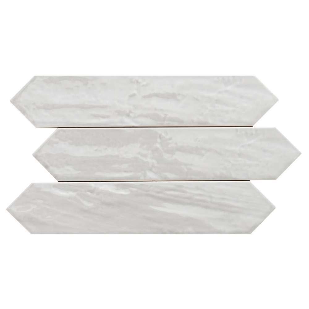 The Tile Life Talavera Picket 2.6x13 Hexagon Ceramic Wall Tile, Smoke ...