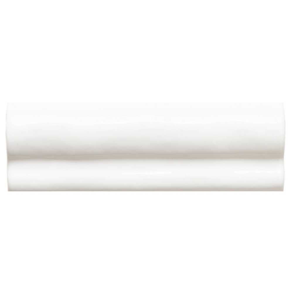The Tile Life Talavera White 2" x 6" Ceramic Chair Rail Tile, 1 Piece ...