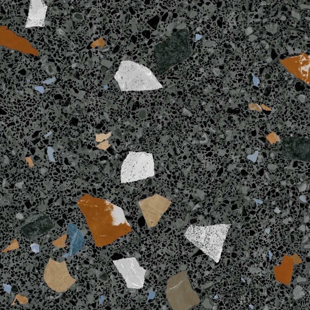 The Tile Life Terrazzo Grafito Black Multi Porcelain Floor and Wall ...
