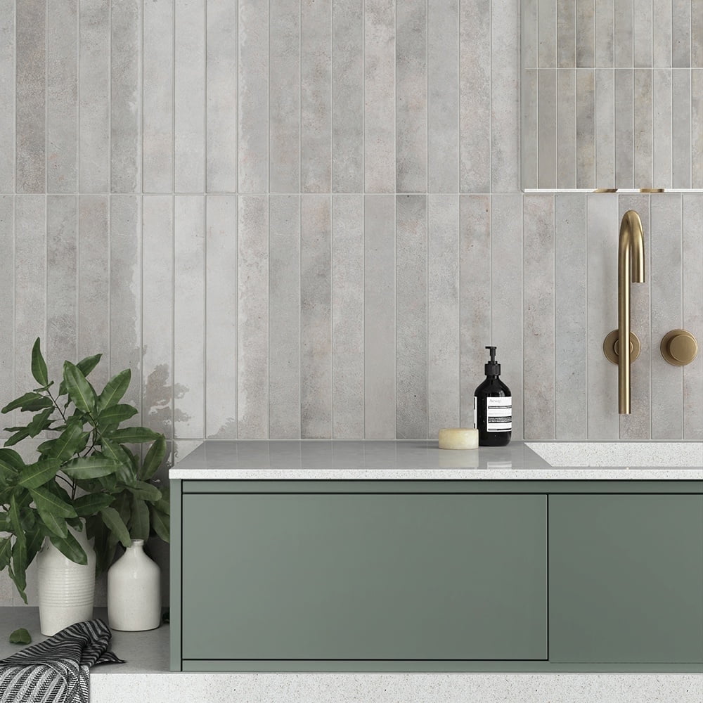 The Tile Life Vela 2" x 4" Dim Gray Glossy Porcelain Tile Sample, 1 ...