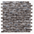 The Tile Life Victory 0.75x1.13 Brick Glass Mosaic Tile, Noce (4x4 ...