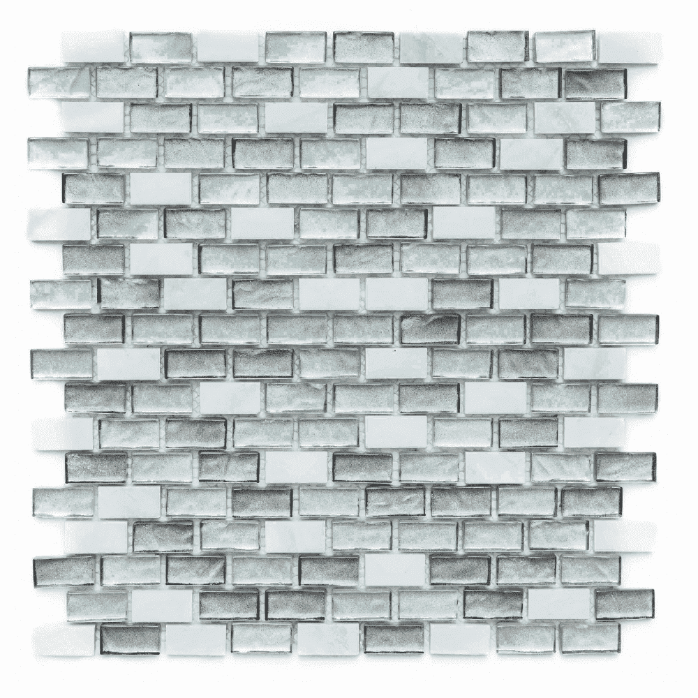 The Tile Life Victory Arctic 0.75x1.13 Glass Brick Mosaic Wall Tile - 1 ...