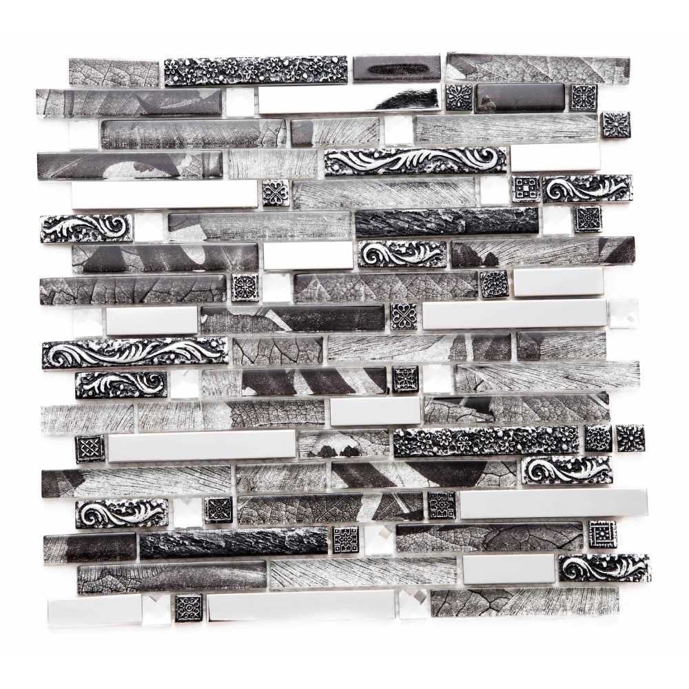 The Tile Life Victory Mixed Brick 12x12 Diamond Dream Glass Backsplash ...
