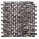 The Tile Life Victory 0.75" x 1.13" Noce Glass Brick Mosaic Wall Tile ...