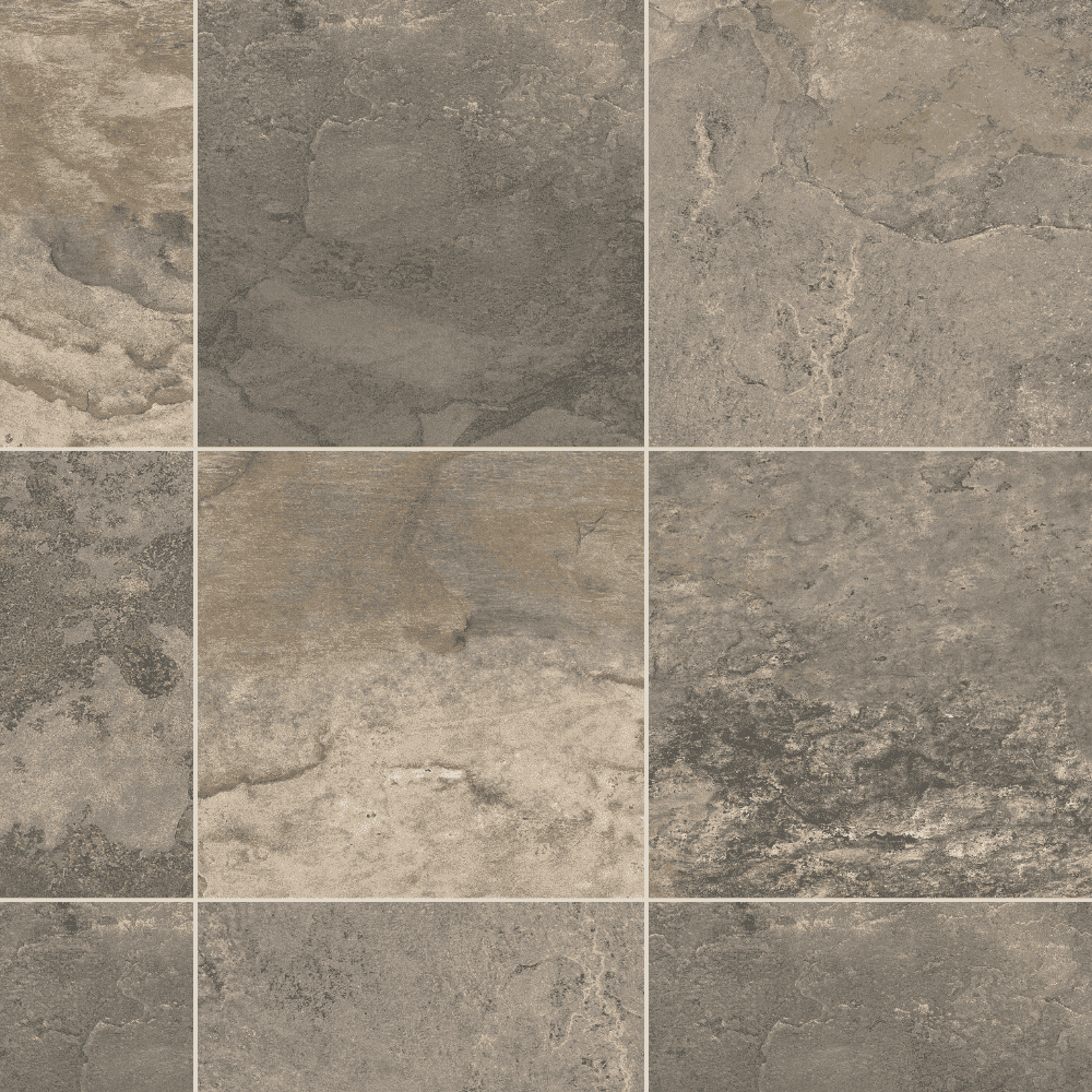 The Tile Life Wells Stone Multi Brown 6x6 Porcelain Floor Wall Tile - 1 ...