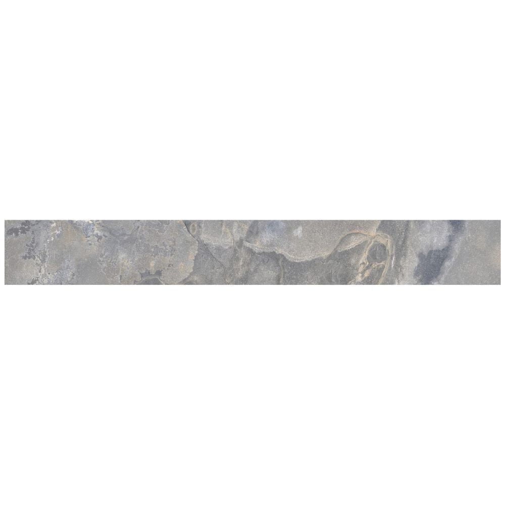 The Tile Life Wells Stone Blue Porcelain Bullnose Tile Trim, 3" x 24 ...