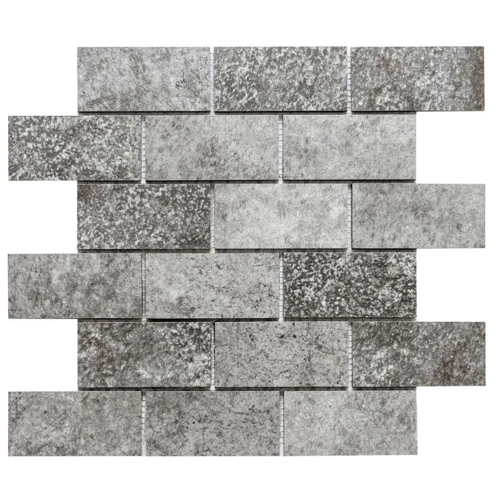 The Tile Life Wilds 2x4 Silver Porcelain Mosaic Floor and Wall Tile ...