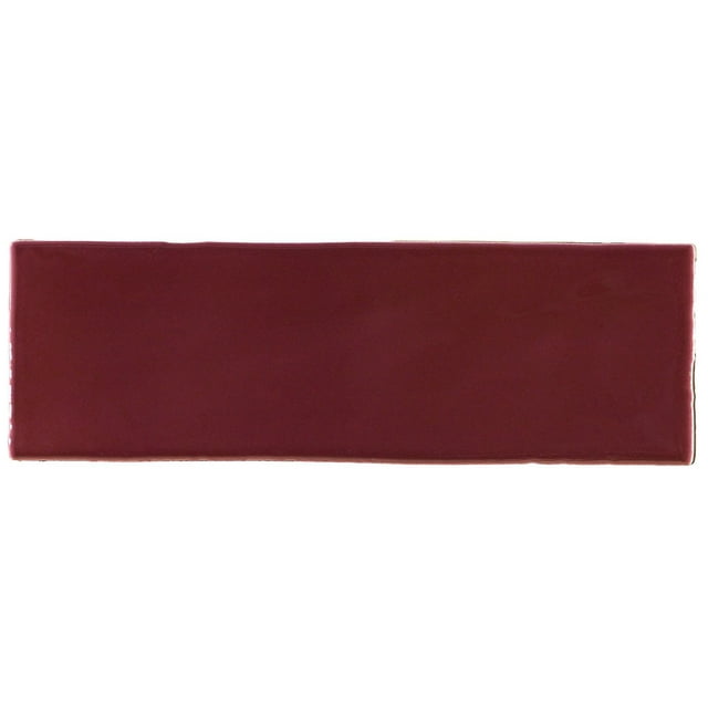 The Tile Project 2.5x8 Tribeca Burgundy Porcelain Wall Tile (1 Sample ...