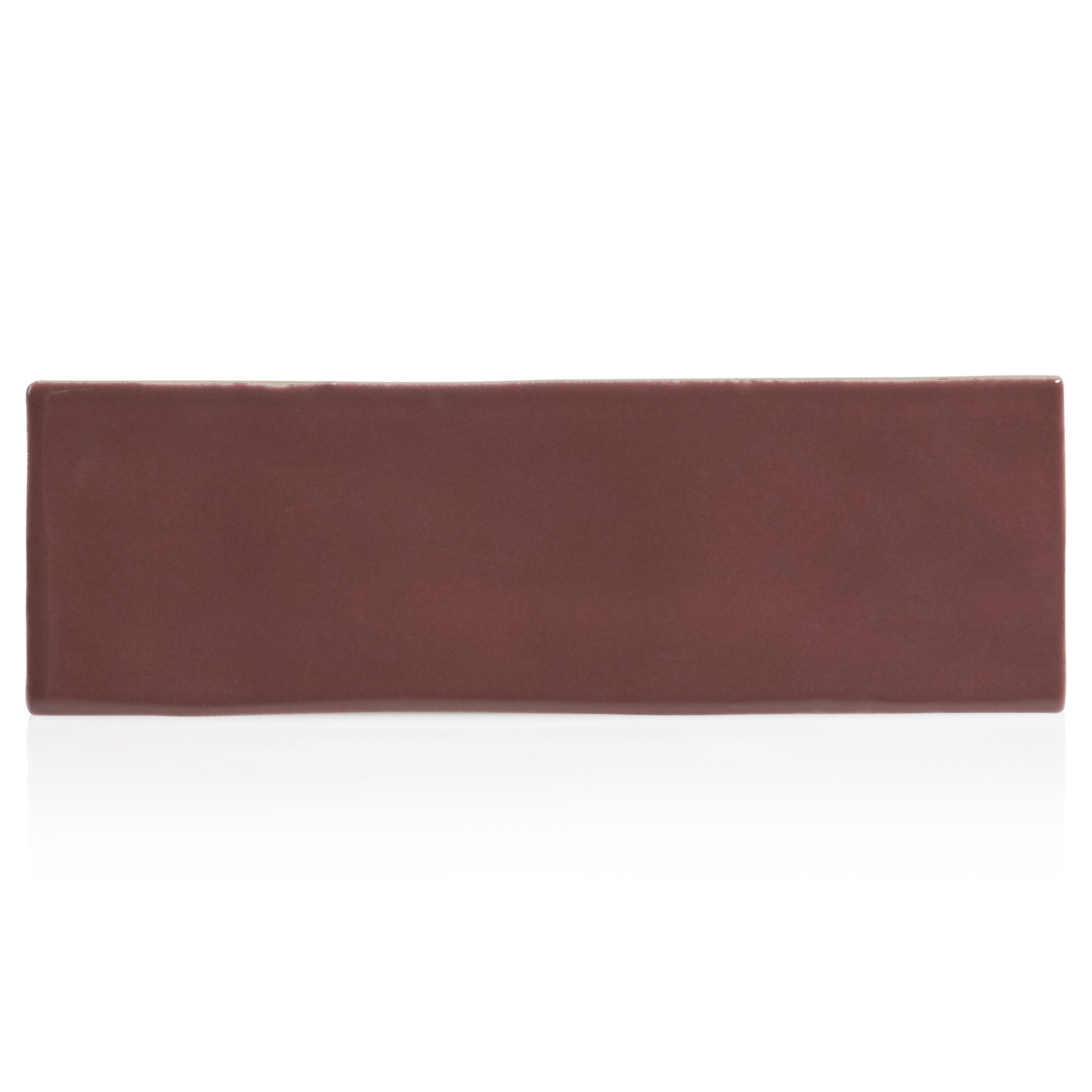 The Tile Project 2.5x8 Tribeca Burgundy Porcelain Backsplash Wall Tile ...