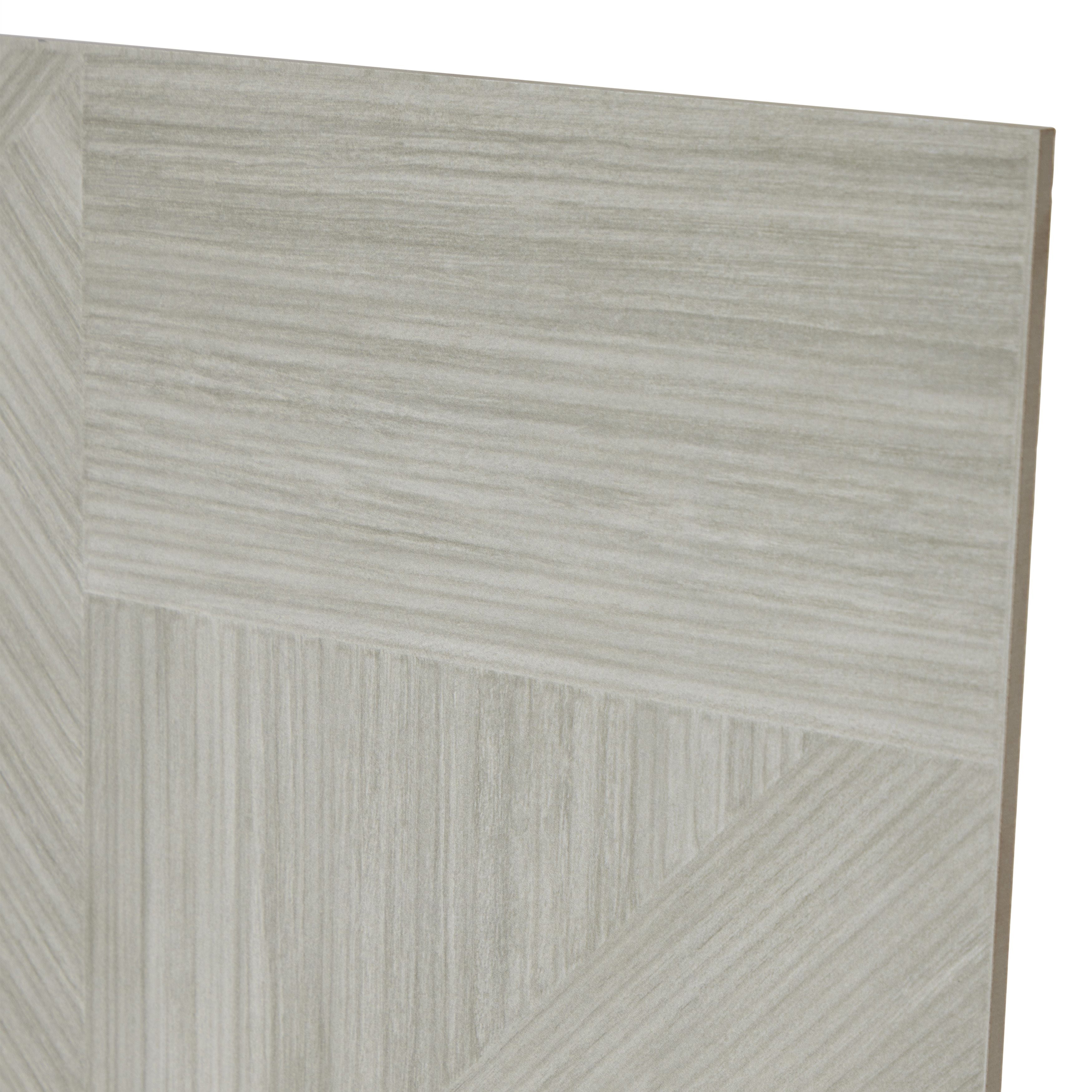 The Tile Project 24x48 Designer 3d Wood Look Porcelain Tile-Gray (6x6 ...