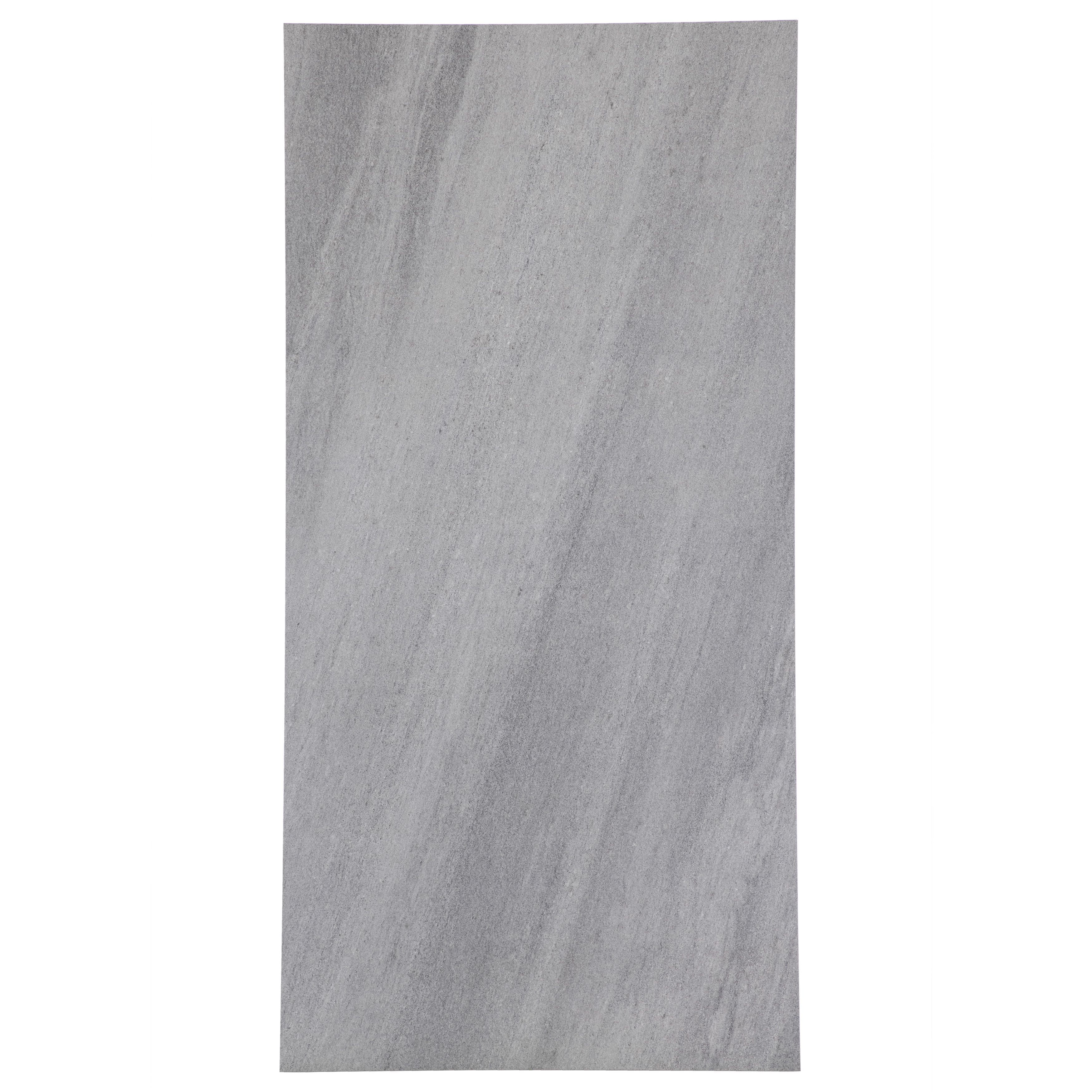 The Tile Project 24x48 Quartz Porcelain Gray Matte Tile (2 Pieces/Box ...