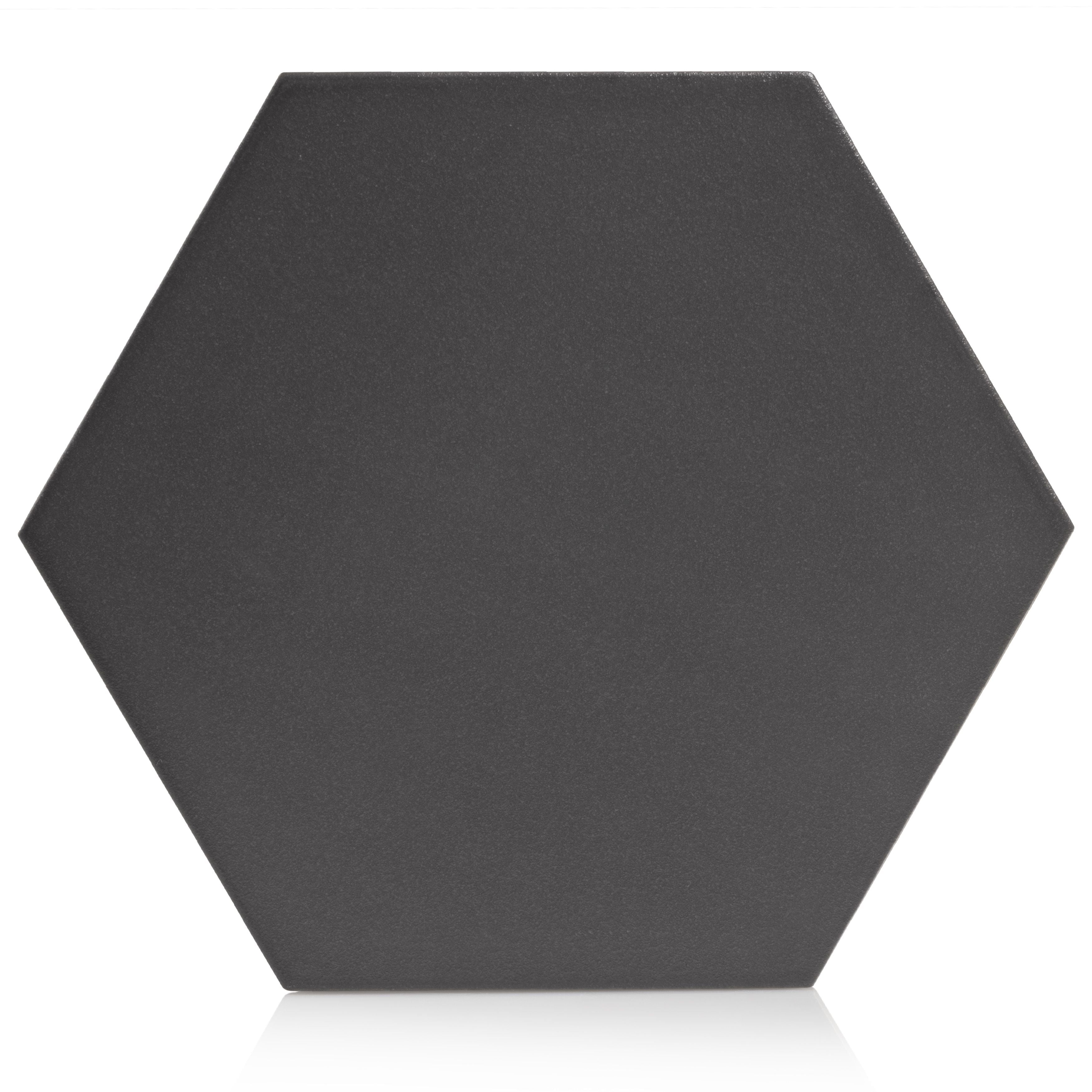 Industry Tile 7.8x9 Tribeca Hexagon Grafito Porcelain Floor/Wall Tile ...