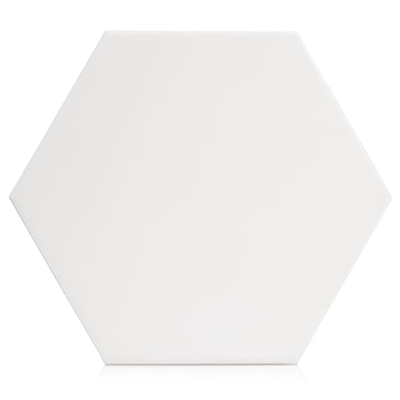 The Tile Project 7.8x9 Tribeca Hexagon White Porcelain Floor/Wall Tile ...