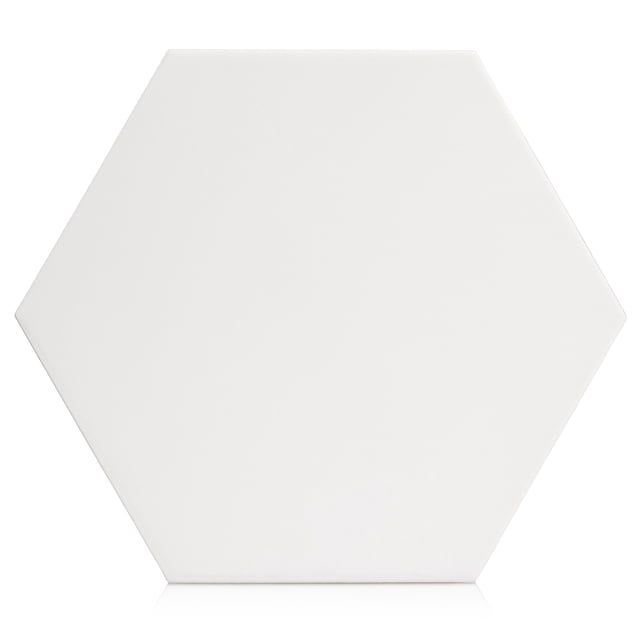The Tile Project 7.8x9 Tribeca Hexagon White Porcelain Floor/Wall Tile ...