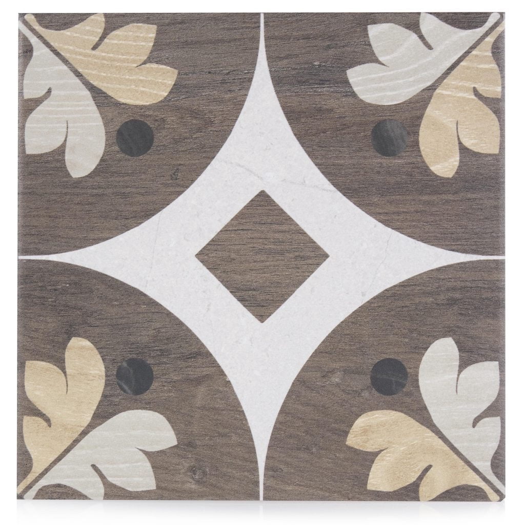 Industry Tile 8x8 Art Wood W/ Stone Design 7 Porcelain Tile (1 Sample ...