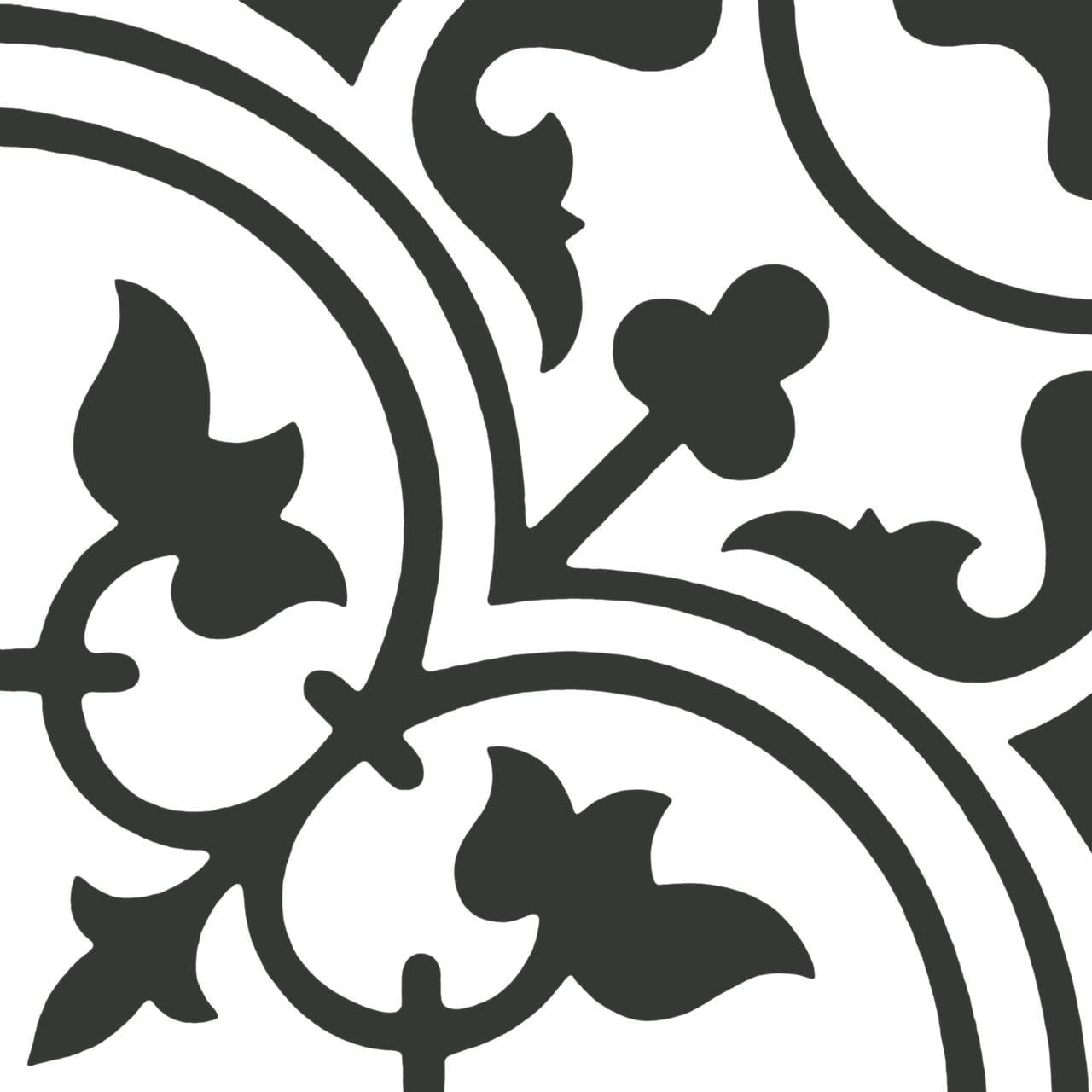 Industry Tile 8x8 Black and White Bell Porcelain Tile (1 Sample ...