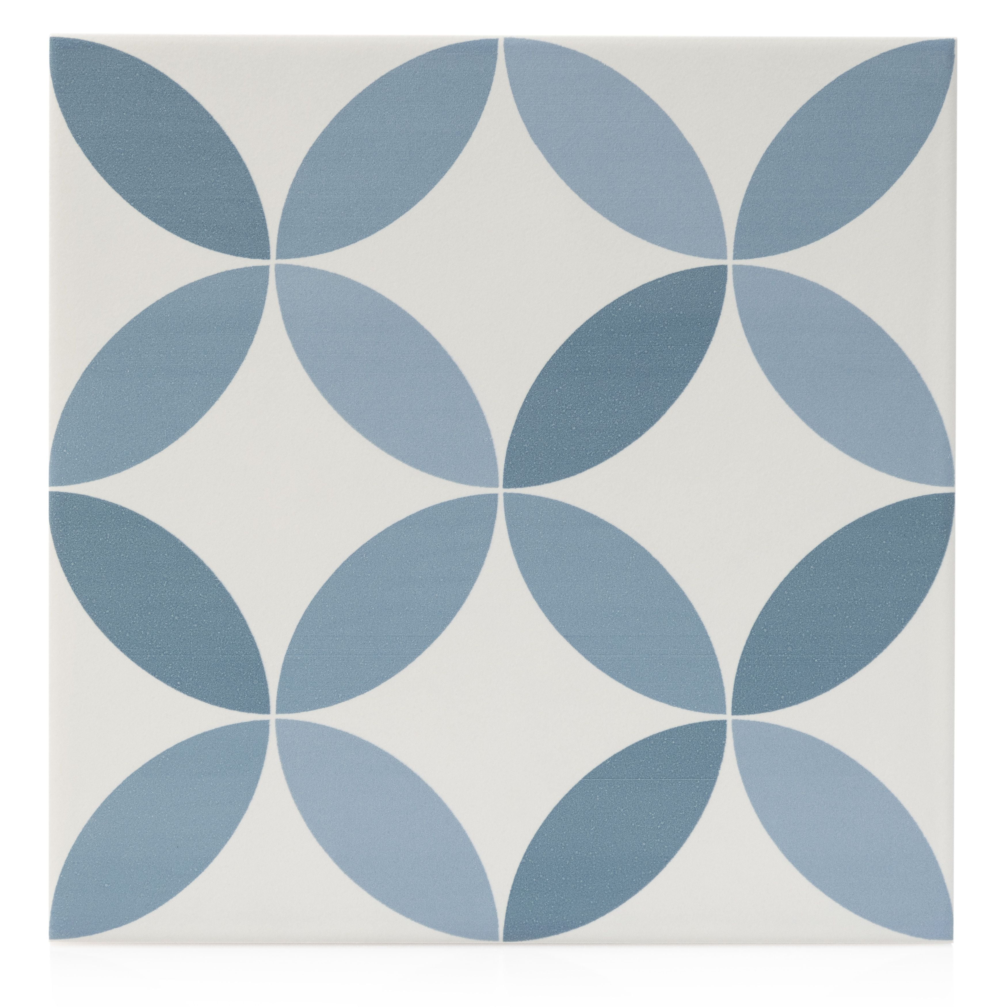 The Tile Project 8x8 Bold Blue Porcelain Floor and Wall Tile (1 Sample ...