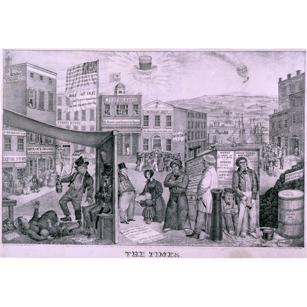 The Times Depicts The Impact Of The Financial Panic Of 1837. Rich ...