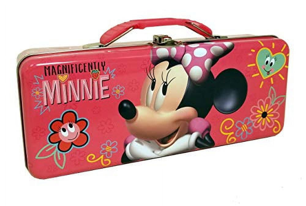 The Tin Box Company Minnie Pencil Box with Handle Tin Carry All Pink ...