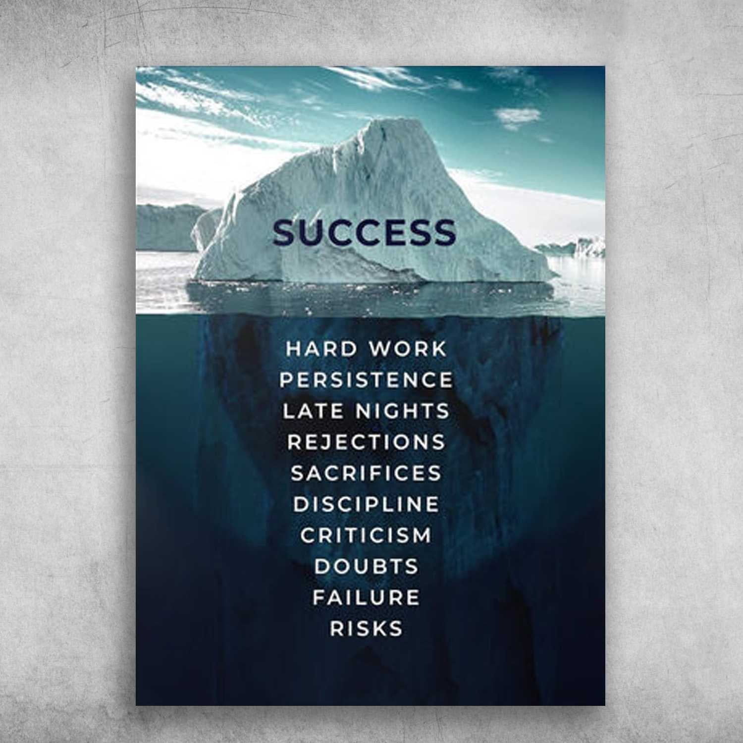 The Tip Of The Iceberg - Success, Hard Work, Persistence, Late Nights ...