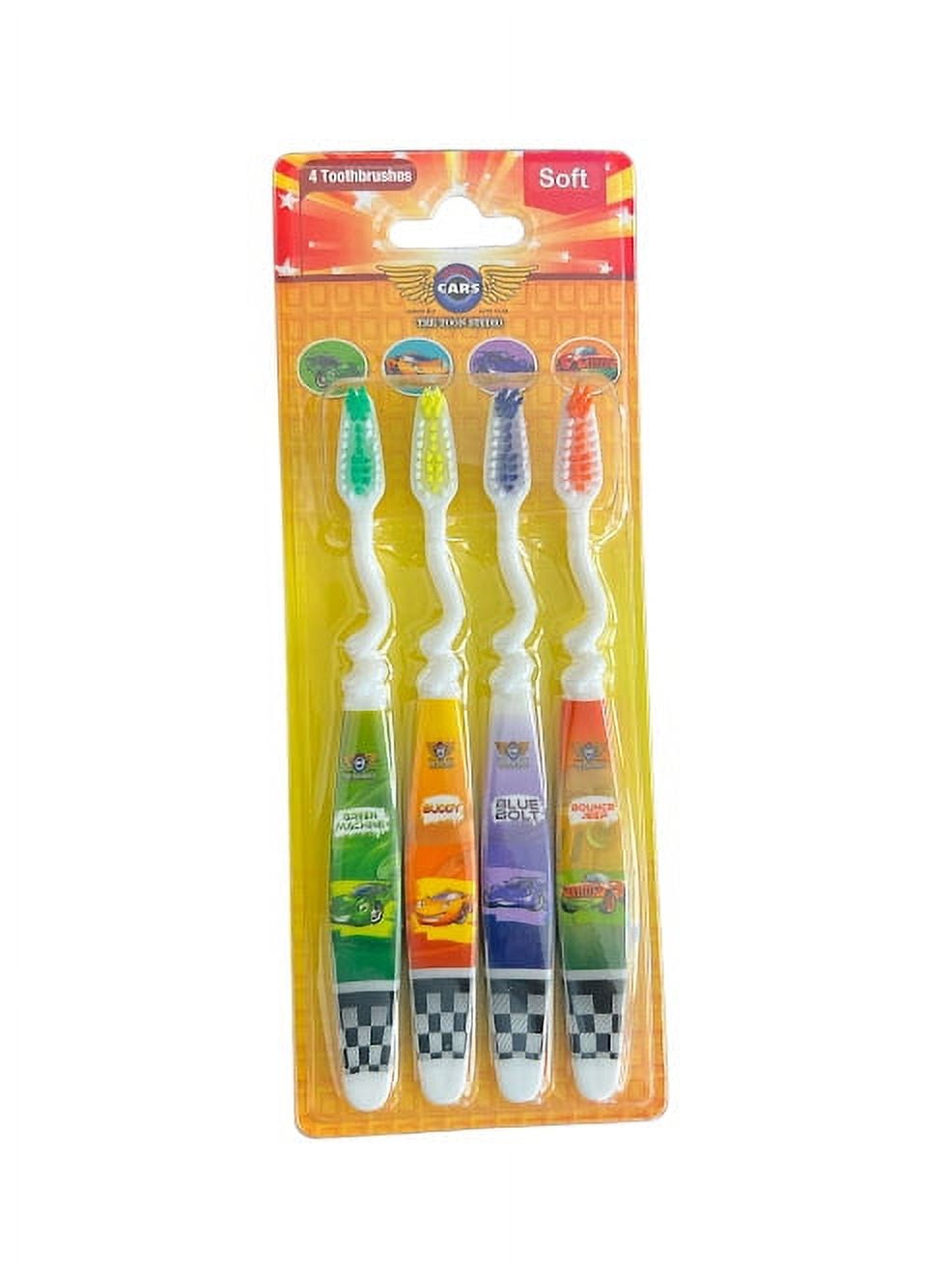 The Toon Studio Car 4-Count Kids Toothbrush, Soft - Walmart.com