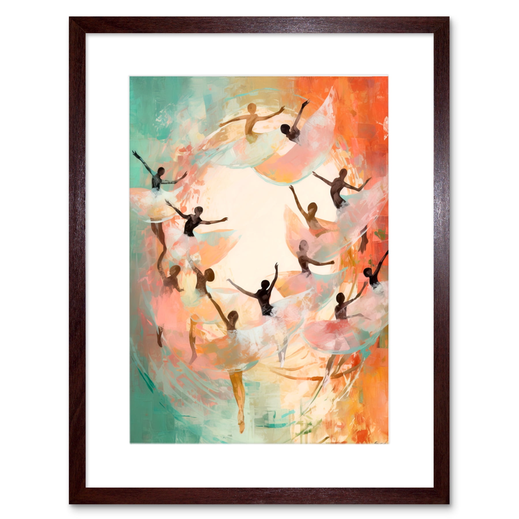 The Tornado Ballet Oil Painting Abstract Turquoise Pink Musical Swirl ...