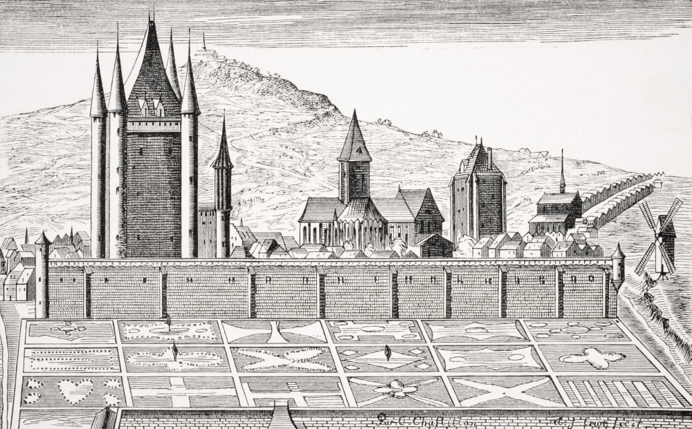 The Tower Of The Temple In Paris From An Engraving Of The Topography Of ...