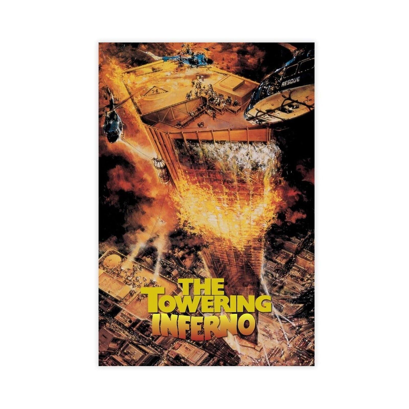 The Towering Inferno Old Movie Poster Classic Retro 3 Canvas Poster ...