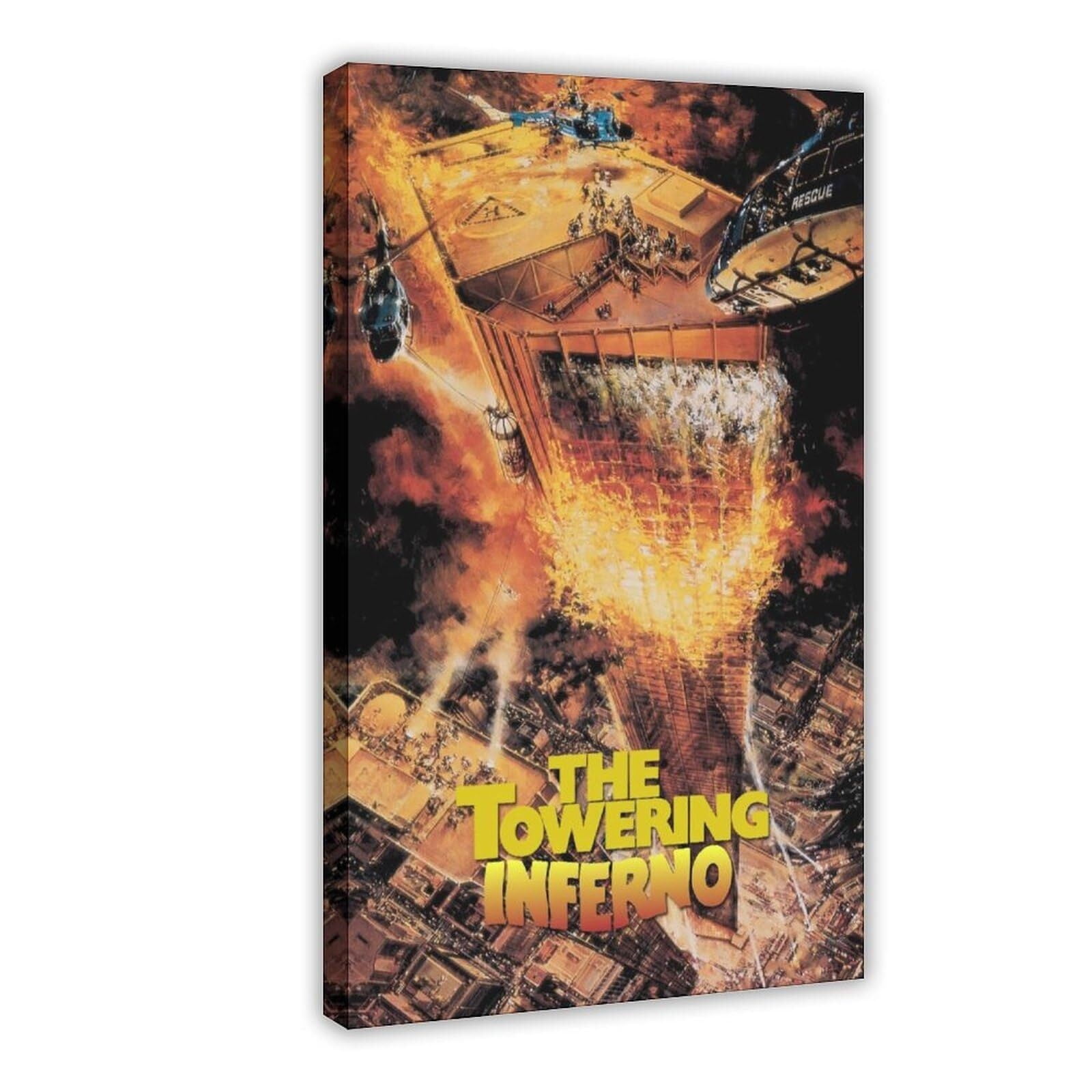 The Towering Inferno Old Movie Poster Classic Retro 3 Canvas Poster ...