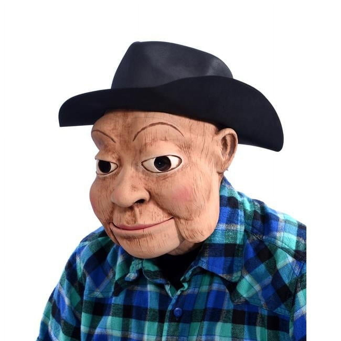 The Toy Cowboy Ventriloquist Dummy Latex Face Mask - Walmart.com