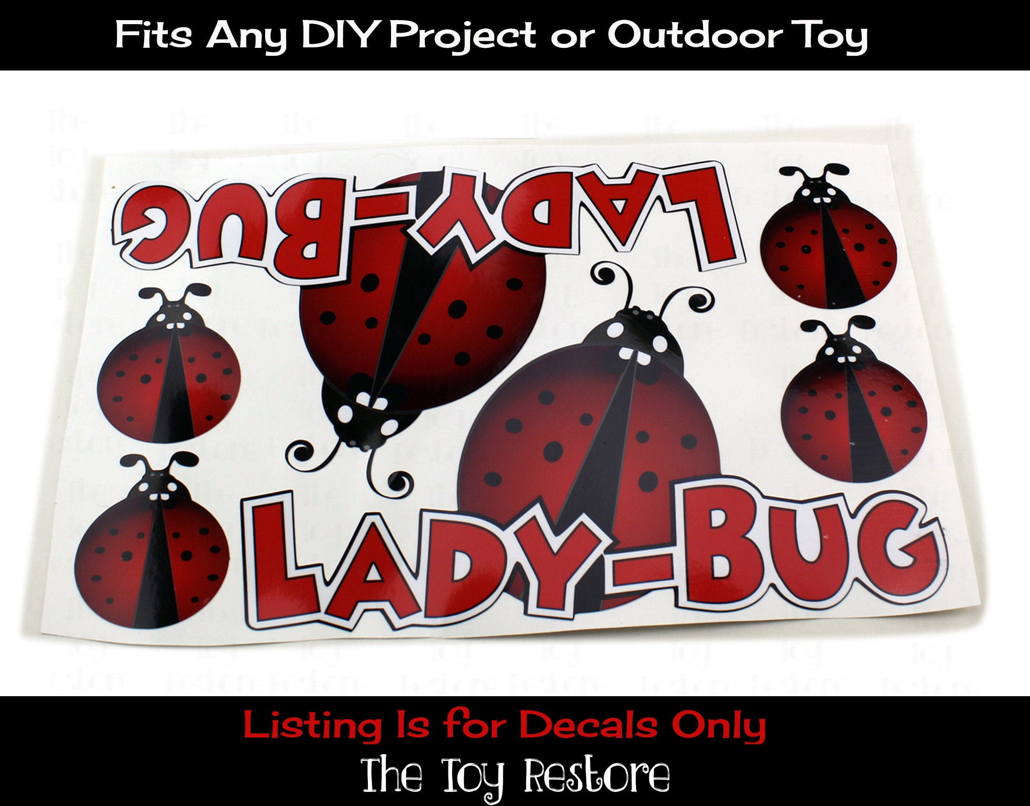 The Toy Restore Ladybug Decals Replacement Stickers fits DIY Project or ...