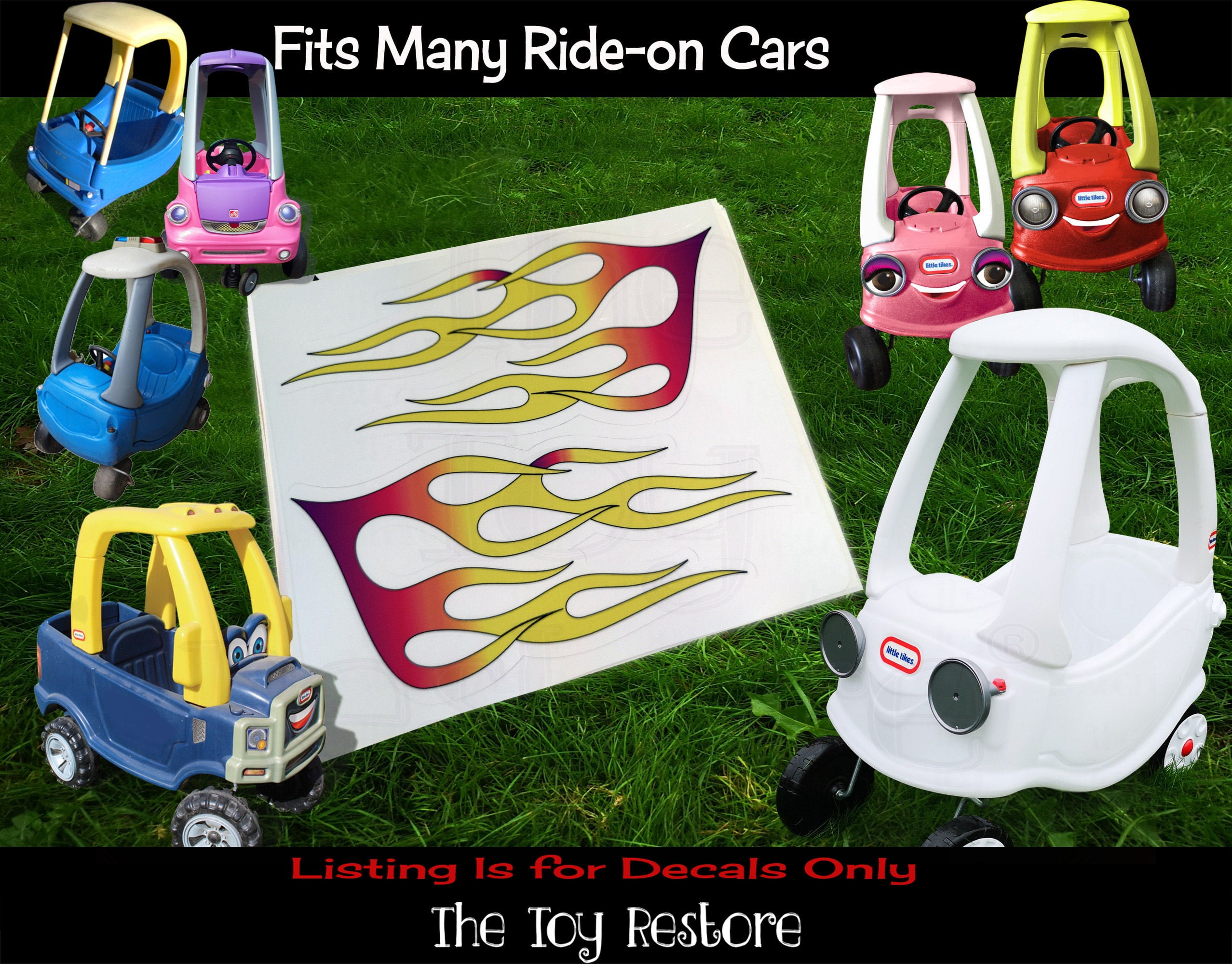 The Toy Restore Light Flame Wings For Hot Rod Custom Colorful DIY ...