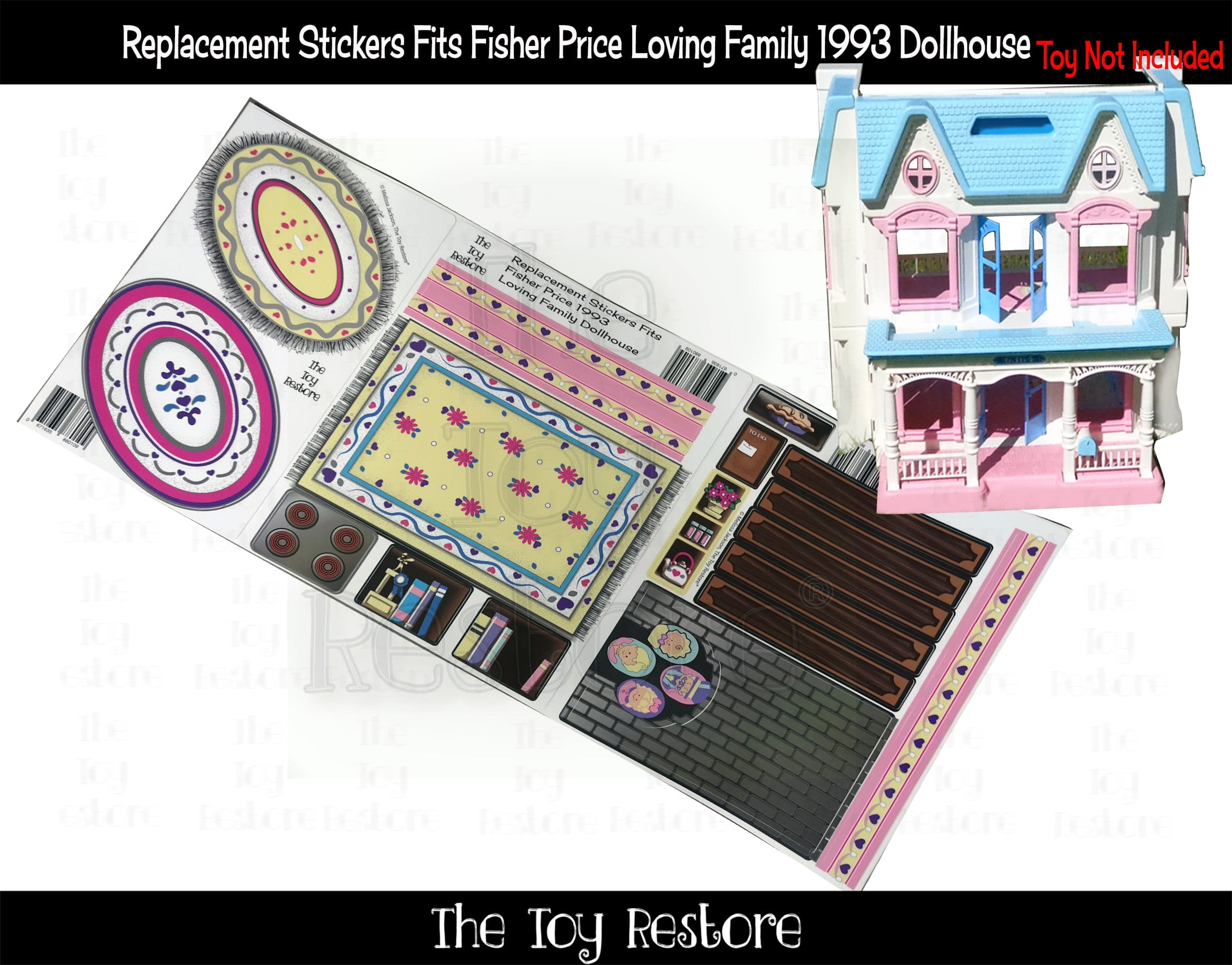 The Toy Restore Replacement Decals Stickers fits 1993 Fisher Price ...