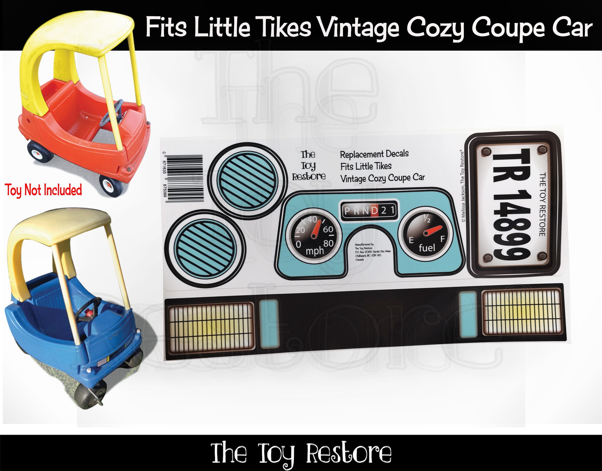 The Toy Restore Replacement Decals Stickers fits Little Tikes Original ...