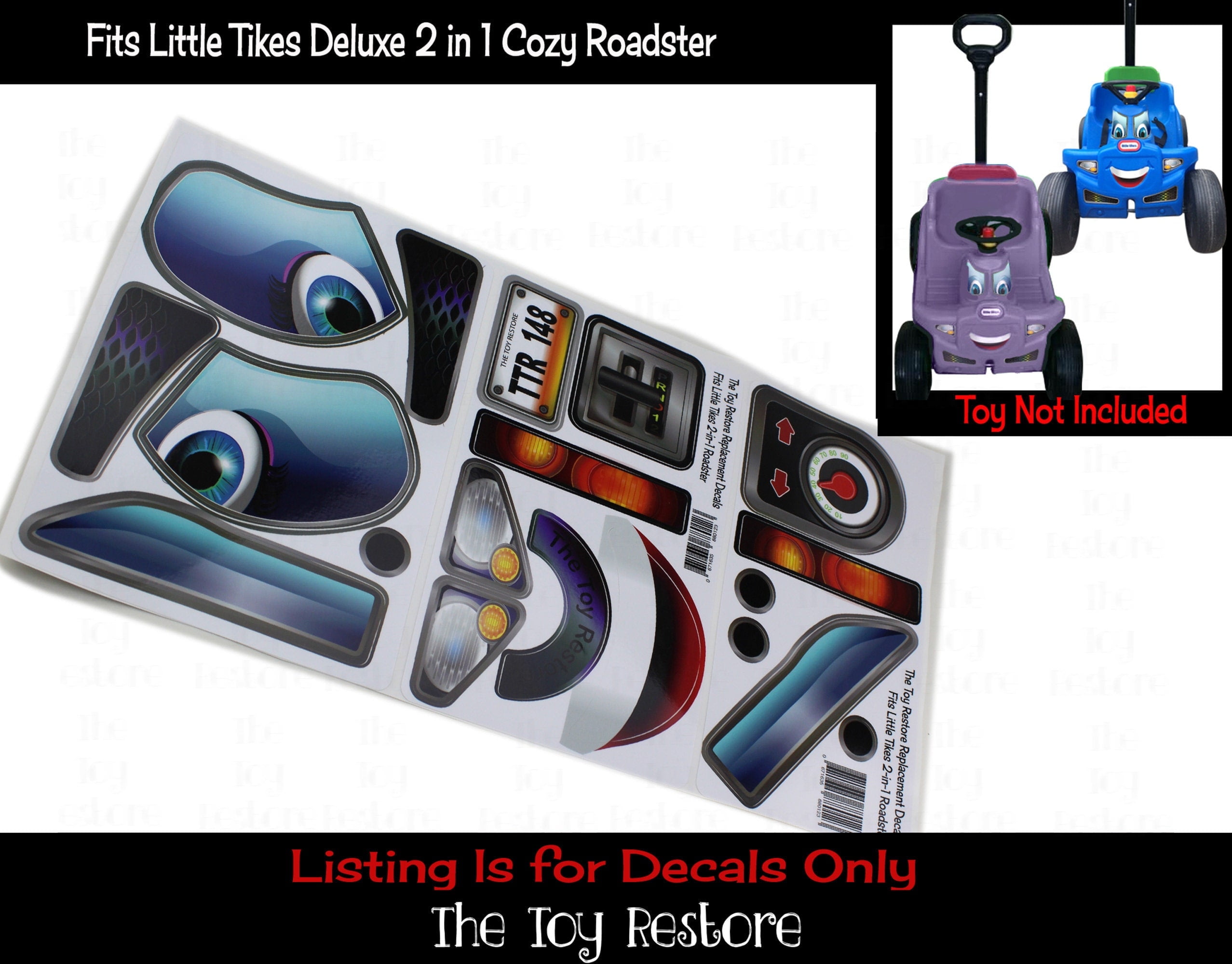 The Toy Restore Replacement Sticker Fits Little Tikes Deluxe 2 in 1 ...