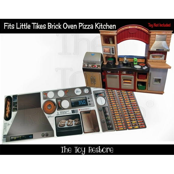 The Toy Restore Replacement Stickers Fits Little Tikes Brick Oven Pizza ...