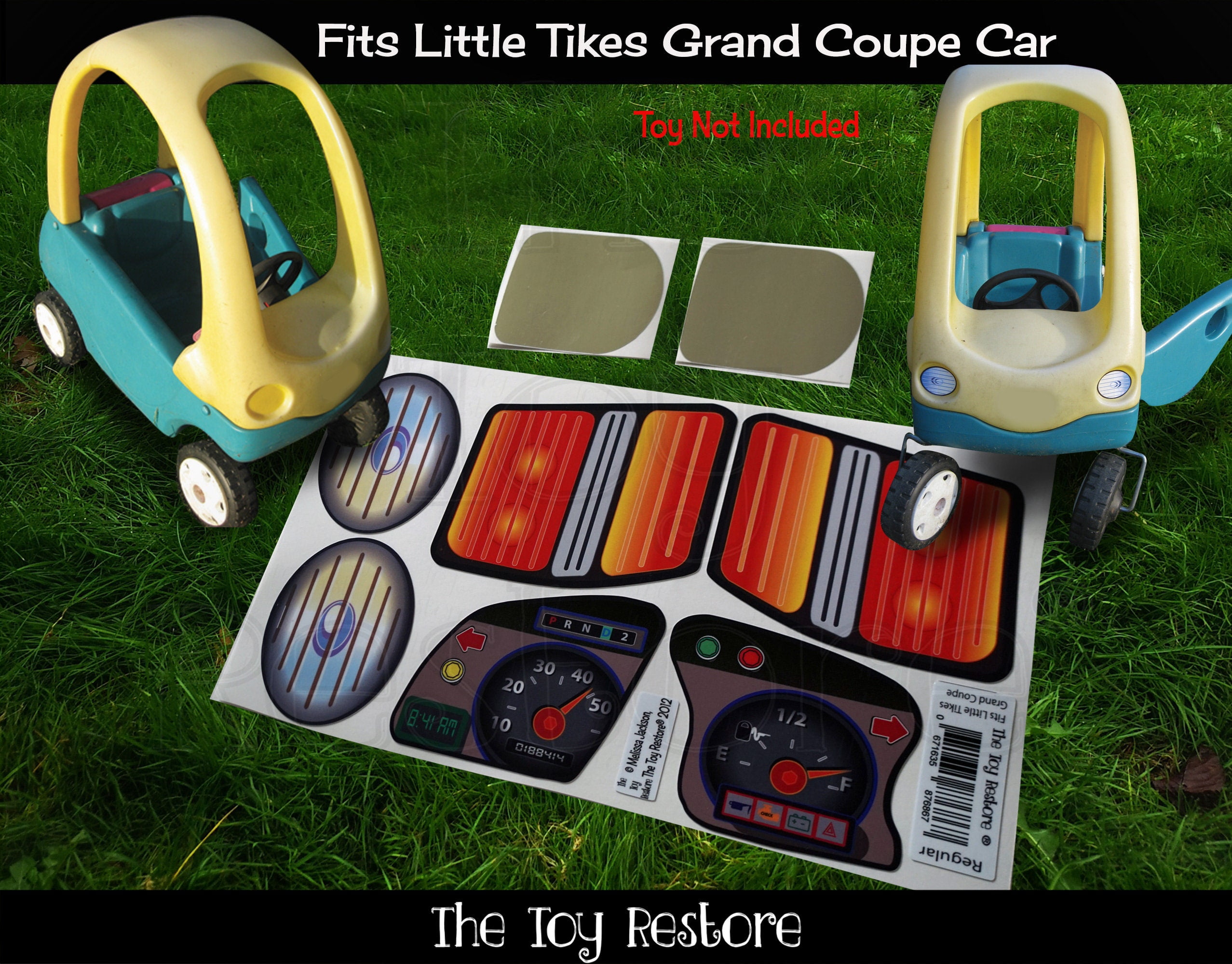 The Toy Restore Replacement Stickers Fits Little Tikes Grand Cozy Coupe ...